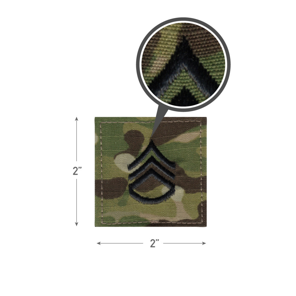 Нашивка мультикам ранг с велкро штаб-сержант Армии США Rank Insignia E ...